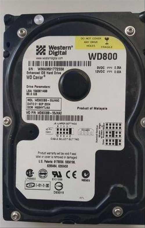 HDD WD 80Gb