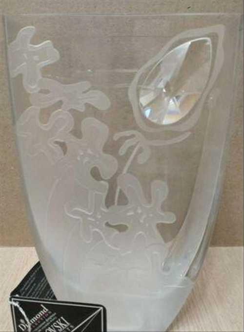 Вазы"deco glass"кристалл Swarovski, ручная роспись