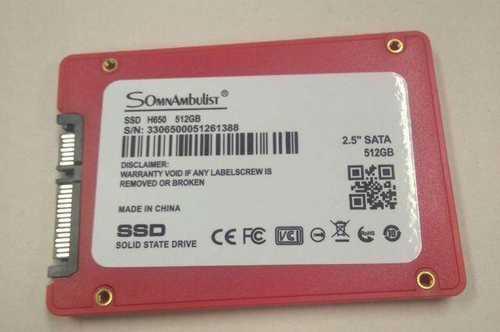 Твердотельный накопитель SOmnAmbulist SSD 512GB