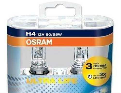 Лампа osram H4 ultra life 12V (60/55W)