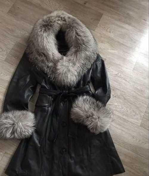 Плащ кожаный