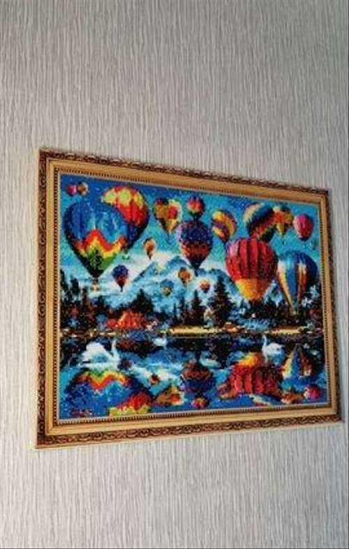 Картина из страз-воздушные шары