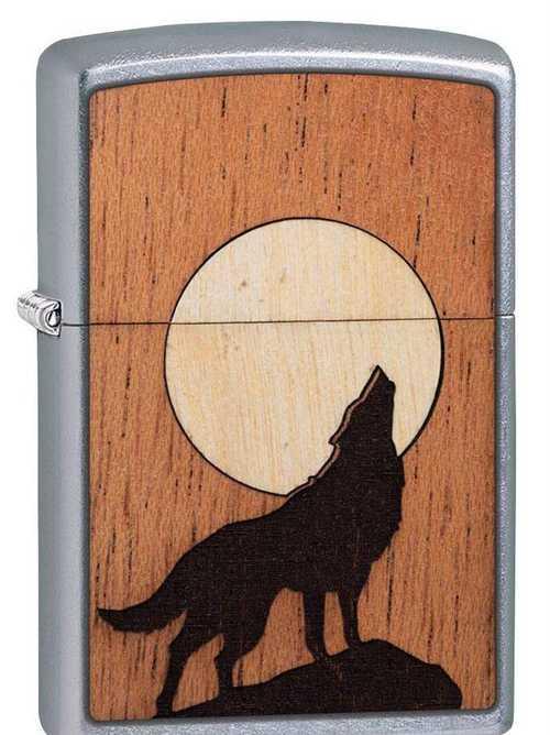 Зажигалка woodchuck USA Howling Wolf zippo