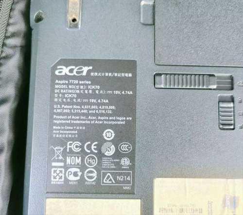 Acer aspire 7720 ICK70