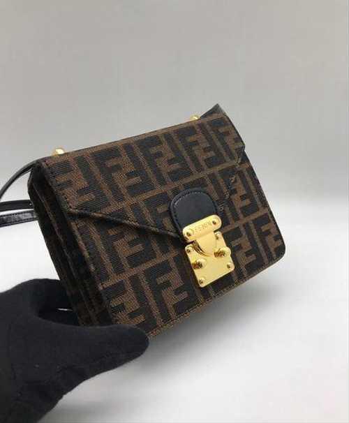 Сумка Fendi Peekaboo мини клатч FF