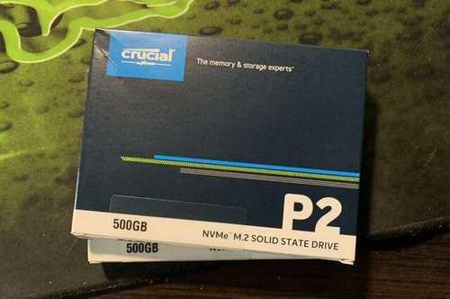 500GB SSD Crucial P2 2400Mb/s M.2 NVMe 4x новый