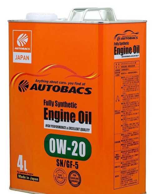 Autobacs engine OIL FS 0W20 SN/GF-5 (4л) моторное