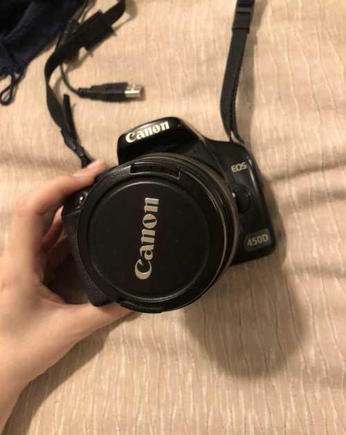 Canon 450 D фотоаппарат с зарядкой