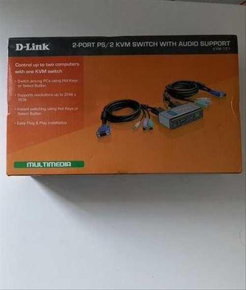 D-link 2-port ps/2 kvm switch with audio support