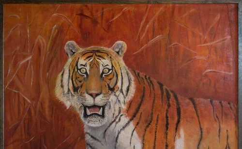 Картина маслом на холсте "тигр"