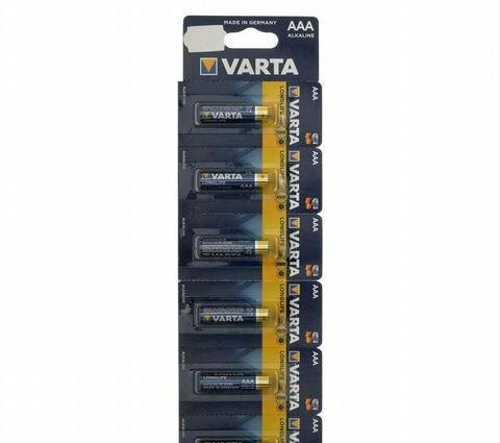 Батарейка алкалиновая Varta LongLife, AAA, LR03-6BL, 1.5В, отрывной блистер, 6 шт