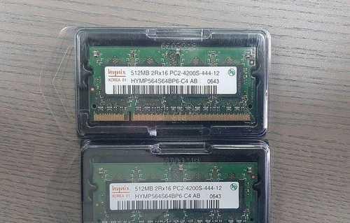 Оперативная память ddr2 2x512 mb (1 gb) ноутбук