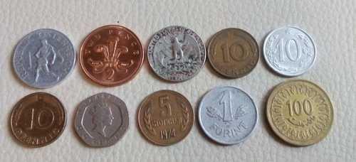 Набор монет разных стран