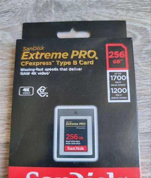 Новая карта памяти SanDisk 256 гб Compact Flash