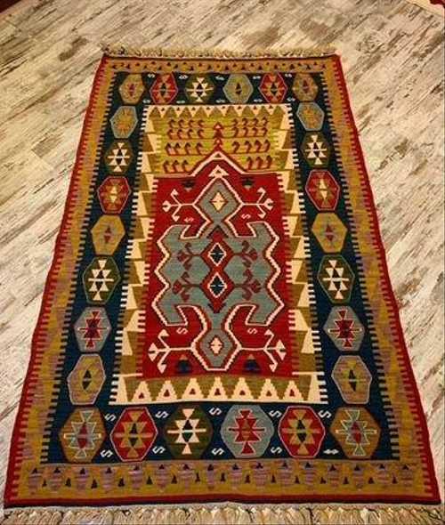 Турецкий ковер килим (шерсть, ручная работа)