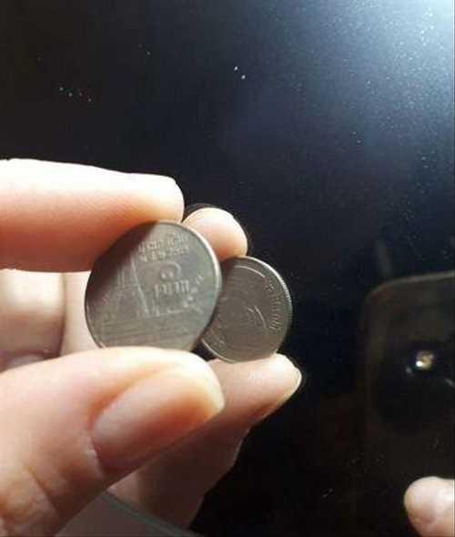 Монета 1 бат,перевертыш