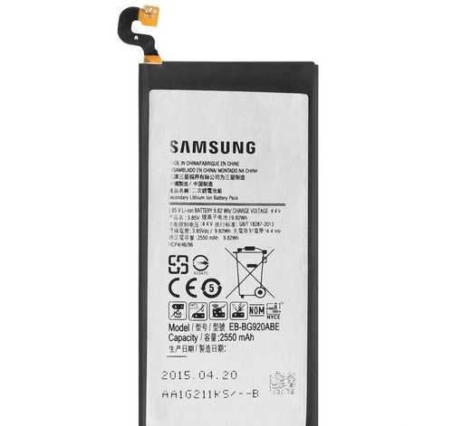 Аккумулятор SAMSUNG Galaxy S6 (G920) Оригинал и др