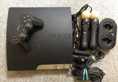 Sony PlayStation 3 Slim 320 гб + move + eye camera