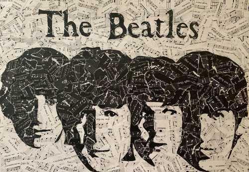 Картина-коллаж The Beatles