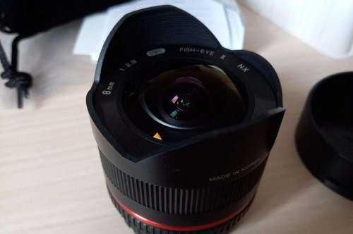 Объектив Samyang 2.8/8mm Fish-eye для Samsung NX