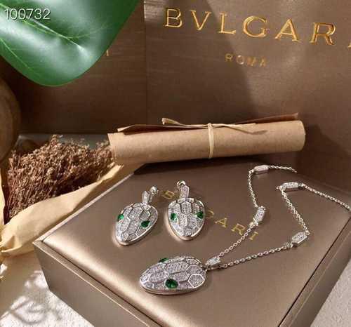 Комплект Булгари Bvlgari Bulgari серьги кулон
