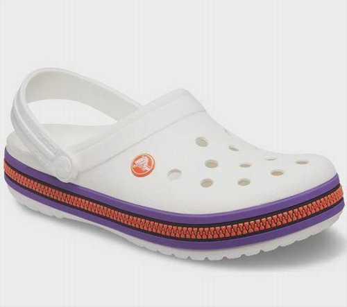 Crocs crocband zipper белые