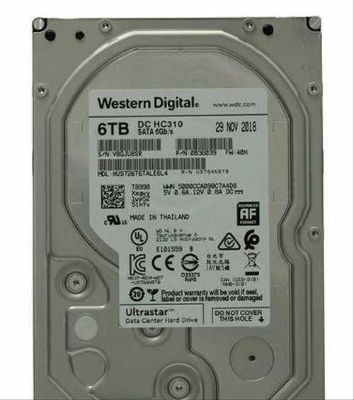 SATA 6Tb Western Digital HUS726T6tale6L4 NEW