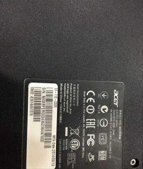 Продам или обменяю ноутбук Acer aspire e11