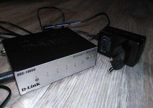 Гигабитный коммутатор D-Link DGS-1005D