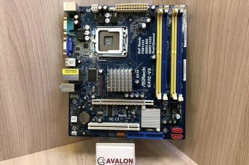 Mат. плата LGA 775 ASRock G41C-VS на DDR3