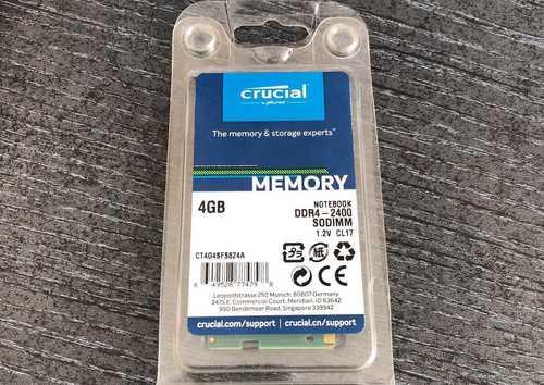 Crucial Sodimm DDR4-2400 4Gb