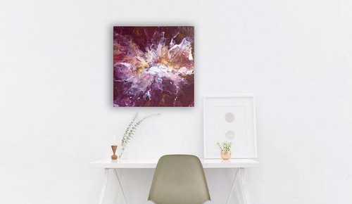 Картина "Винное путешествие". Флюид арт