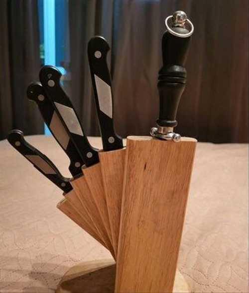 Набор кухонный подставка для ножей деревянная | Festima.Ru - Мониторинг .