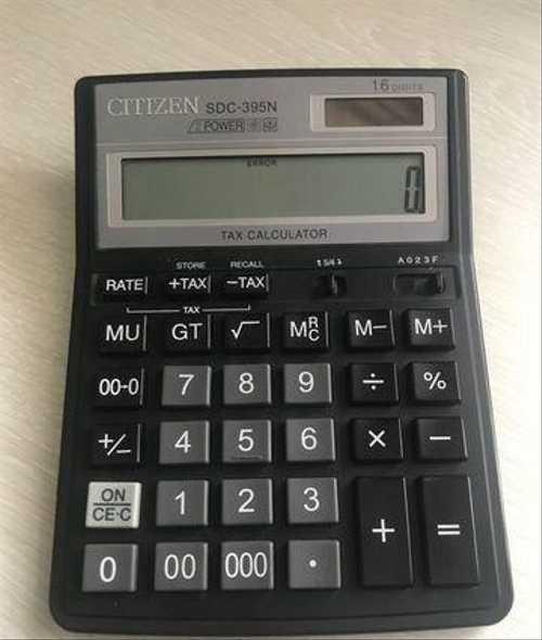 Бухгалтерский калькулятор citizen sdc-395n