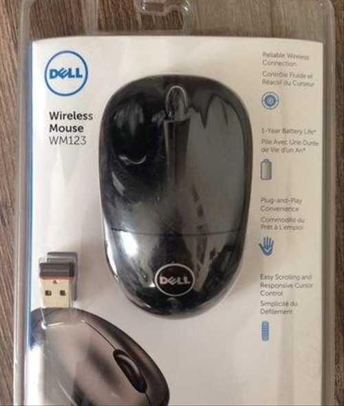 Беспроводная мышь Dell Wireless Mouse WM123