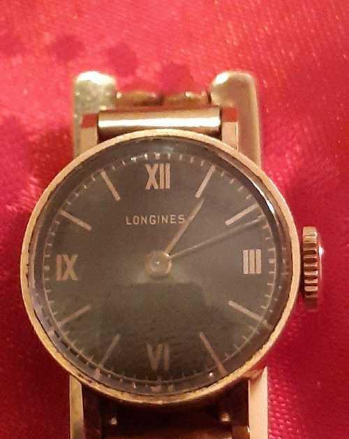 Золотые антикварные часы Longines