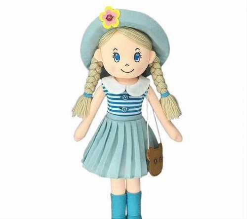 Кукла ABtoys Мягкое сердце, мягконабивная в шляпе и с сумочкой, 50 см M6046