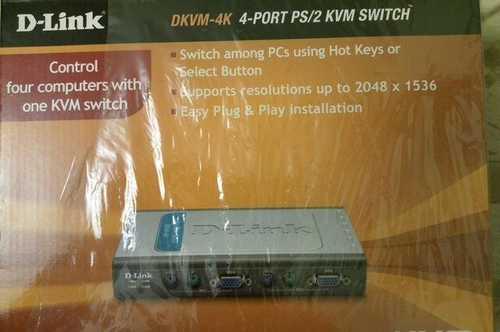 D-Link dkvm-4K PS/2 KVM switch новый