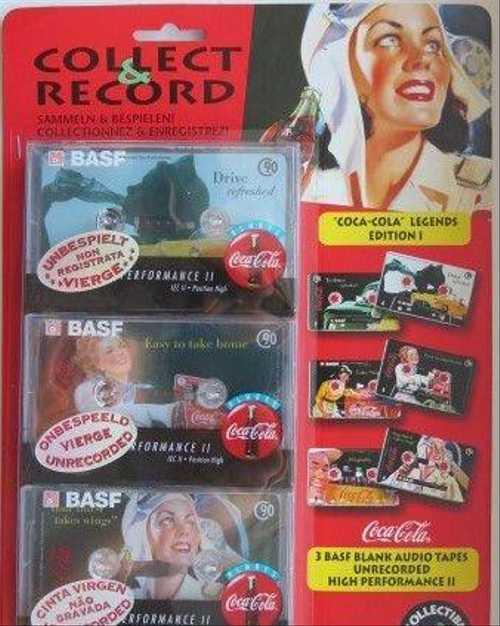 Коллекционные аудио кассеты Basf coca-cola legends