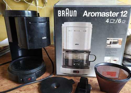 Кофеварка капельная braun в рабочем состоянии