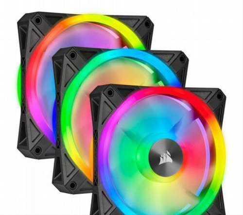 Три корпусных вентиляторов Corsair iCUE QL120 RGB