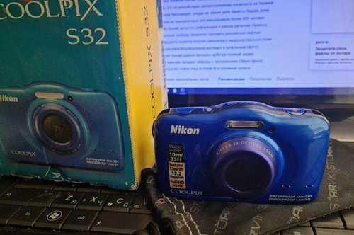 Компактный подводный фотоаппарат nikon Coolpix S32