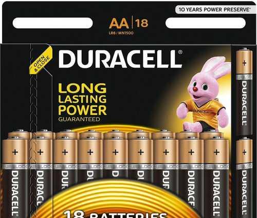 Батарейка Duracell LR6-18BL Basic, тип аа, 18 шт
