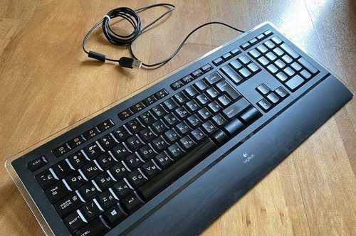 Клавиатура logitech Illuminated Keyboard K740, чер