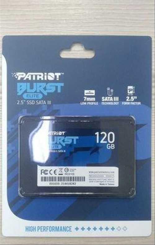 2.5" SSD 120Gb Patriot Burst Elite SATA 12Gb