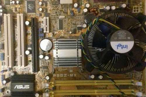 Материнская плата Asus P5GZ-MX с процессором и кул