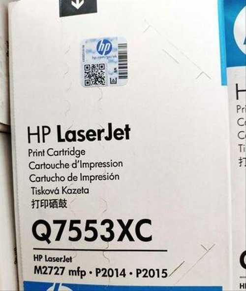 Оригинальный картридж HP Q7553XC