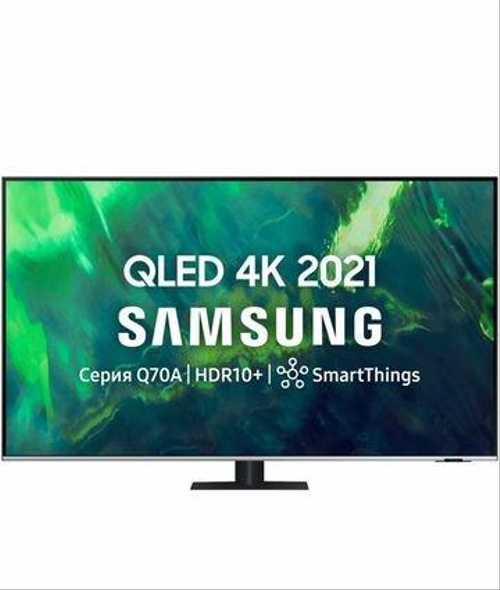 Телевизор Samsung QE55Q70AAU qled, HDR (2021), чер