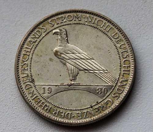 Монета Веймарская республика 5 марок 1930 г