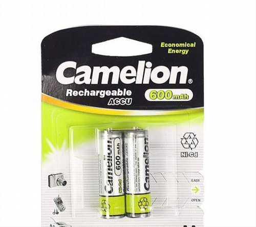 Аккумулятор Camelion, AA, Ni-Cd, KR6-2BL (NC-AA600BP2), 1.2В, 600 мАч, блистер, 2 шт